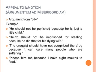 Logical fallacies for english | PPT