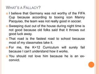 Logical fallacies for english | PPT