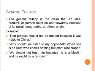 Logical fallacies for english | PPT