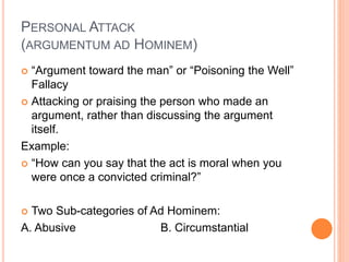 Logical fallacies for english | PPT