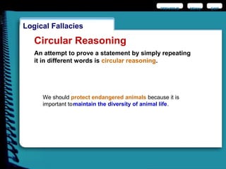 Circular Reasoning Fallacy Examples
