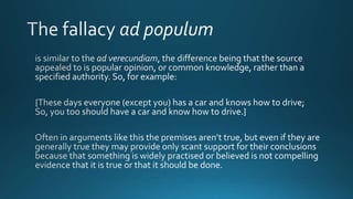 Logical fallacies | PPTX