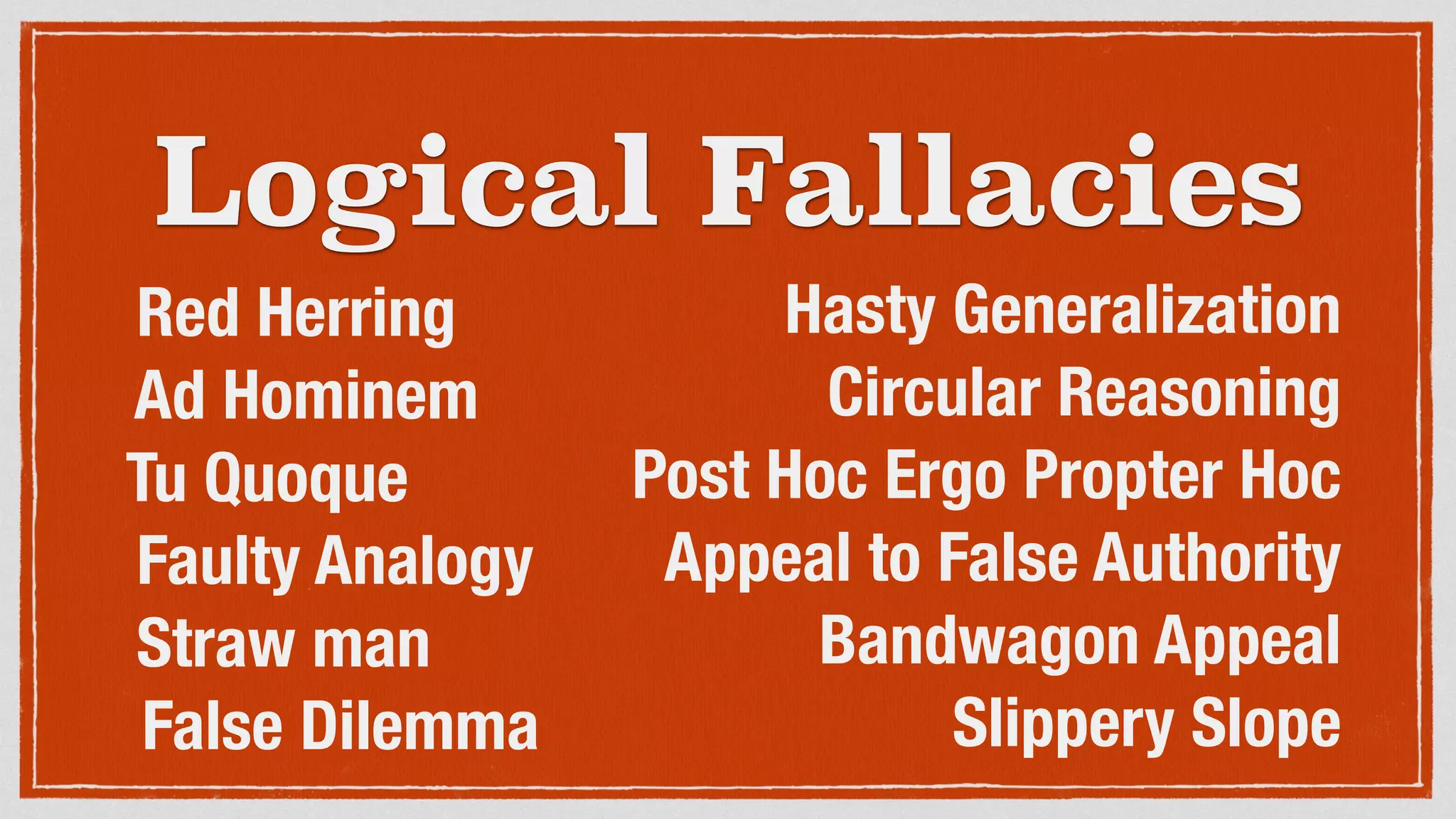 Logical fallacies | PDF