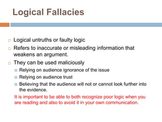 Logicalfallacies | PPTX