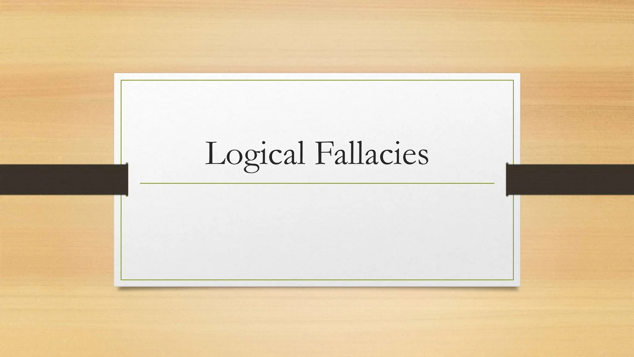 Logical Fallacies discussion svsdgdsgdsff | PPTX