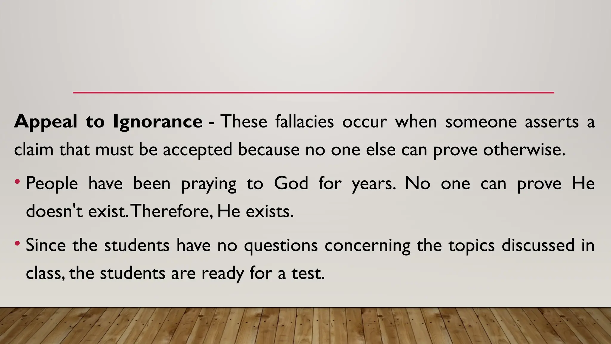 Logical fallacies and everything that needs | PPTX