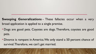 Logical fallacies and everything that needs | PPTX
