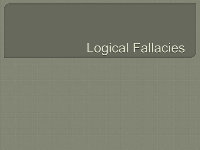 Logical fallacies | PPT