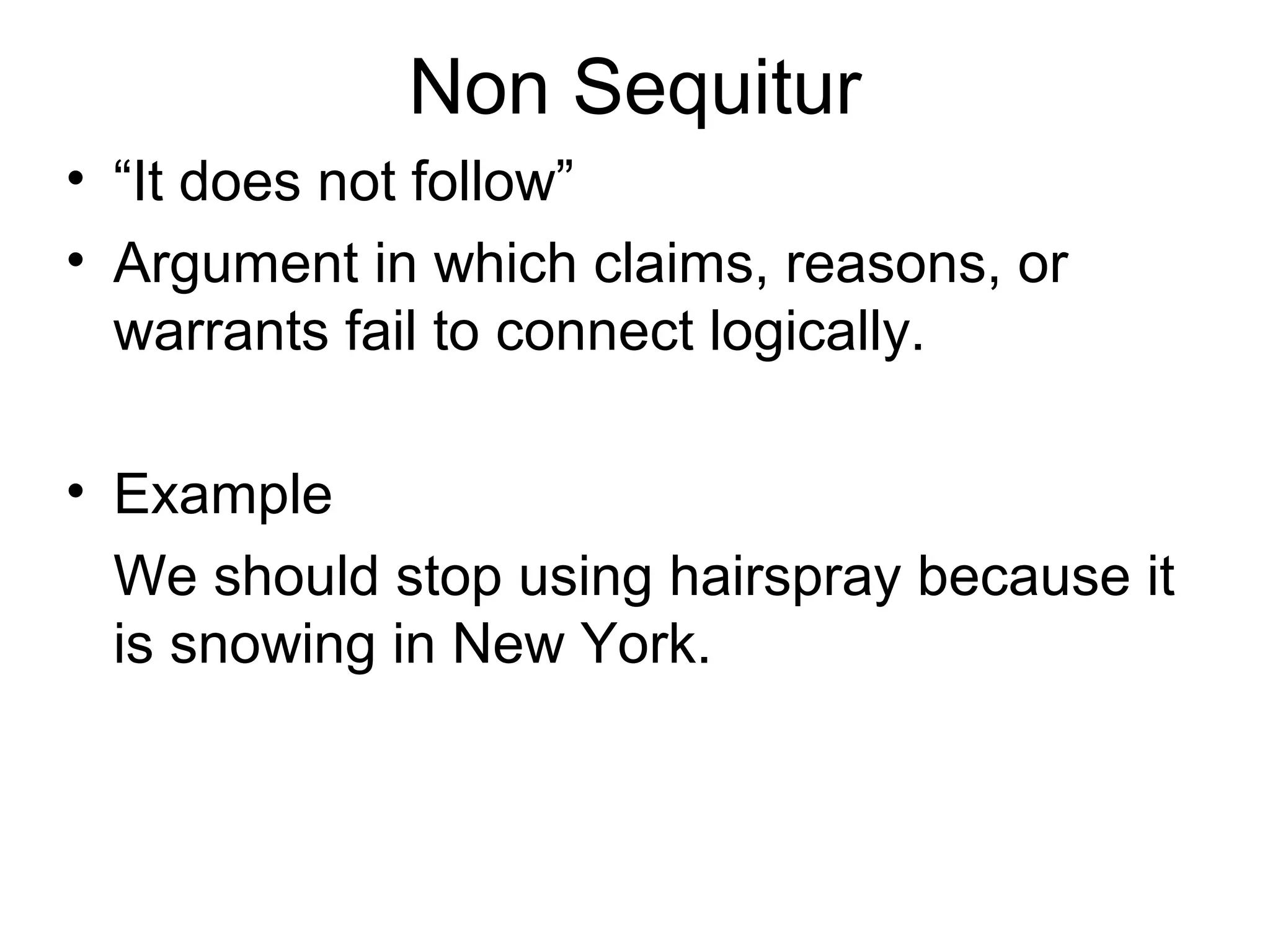 Logical fallacy examples | PPT