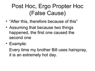 Logical fallacy examples | PPT