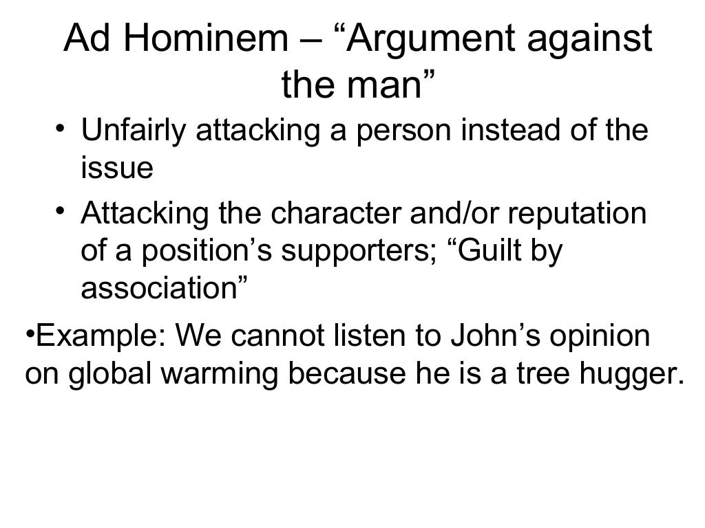 Logical fallacy examples