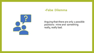 *Logical Fallacies in Formal Composition | PPT