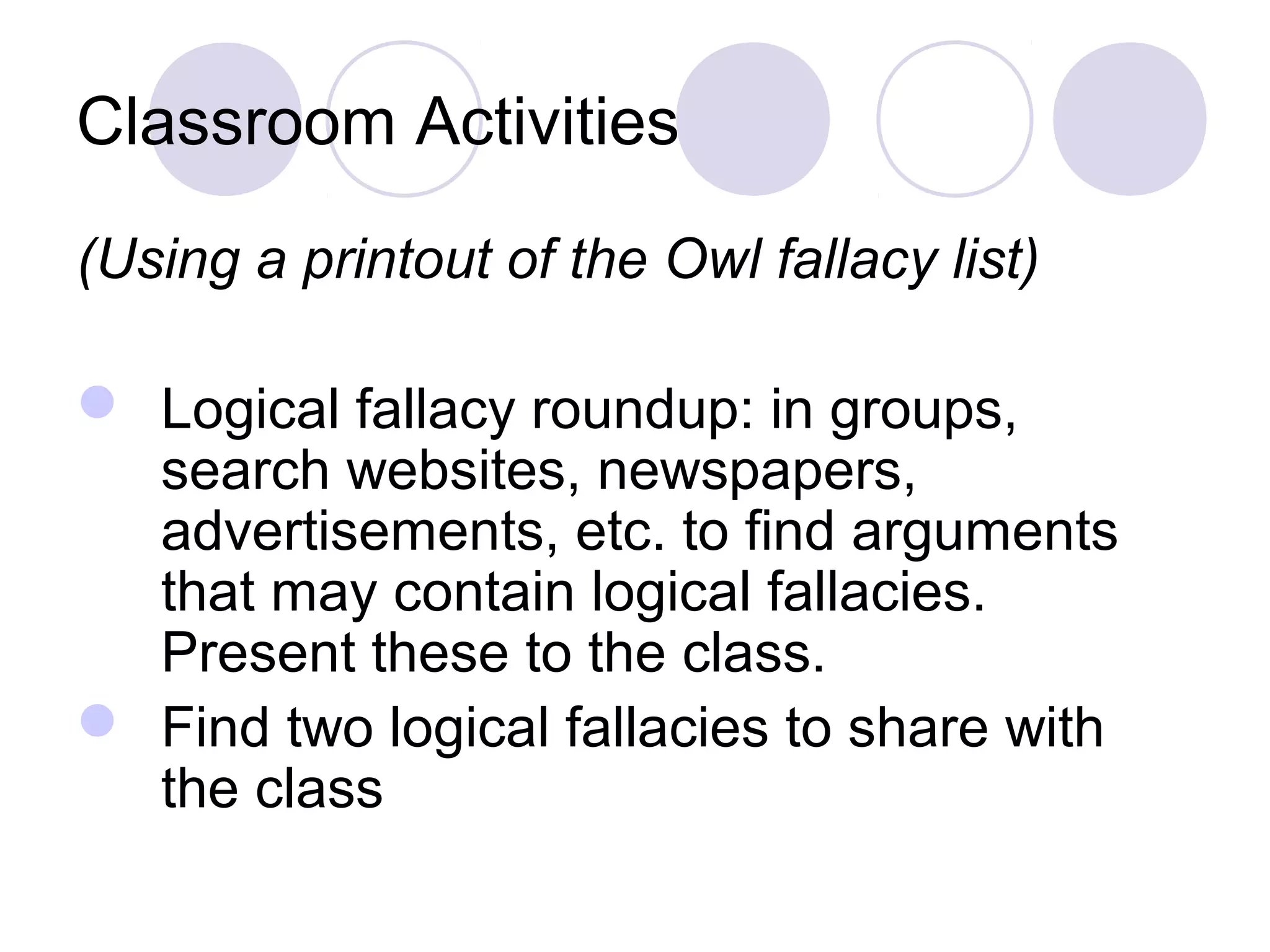 Logical Fallacies Basics | PPT