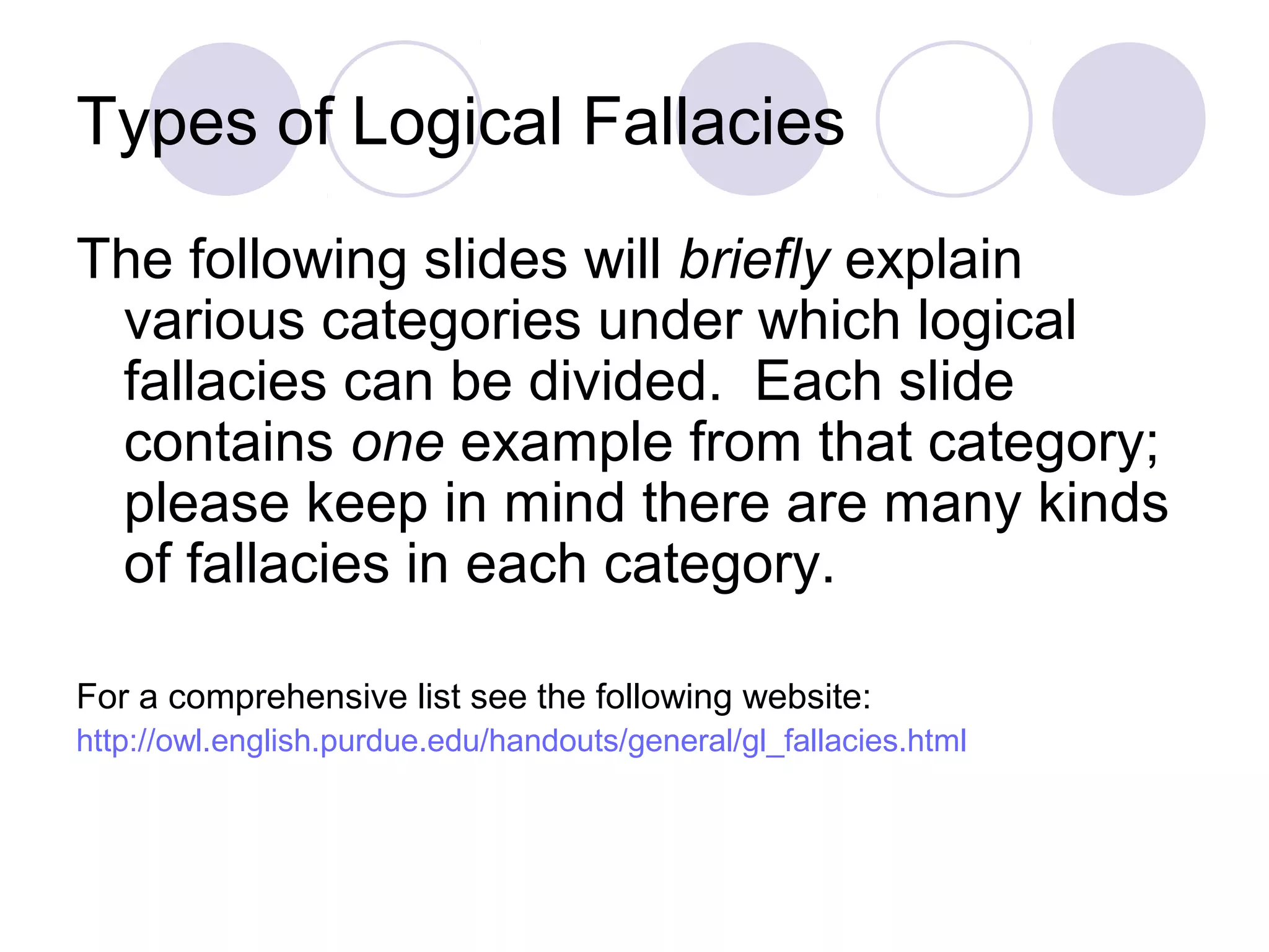 Logical Fallacies Basics | PPT