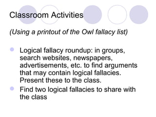 Logical Fallacies Basics | PPT