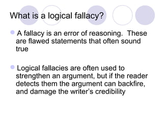 Logical Fallacies Basics | PPT
