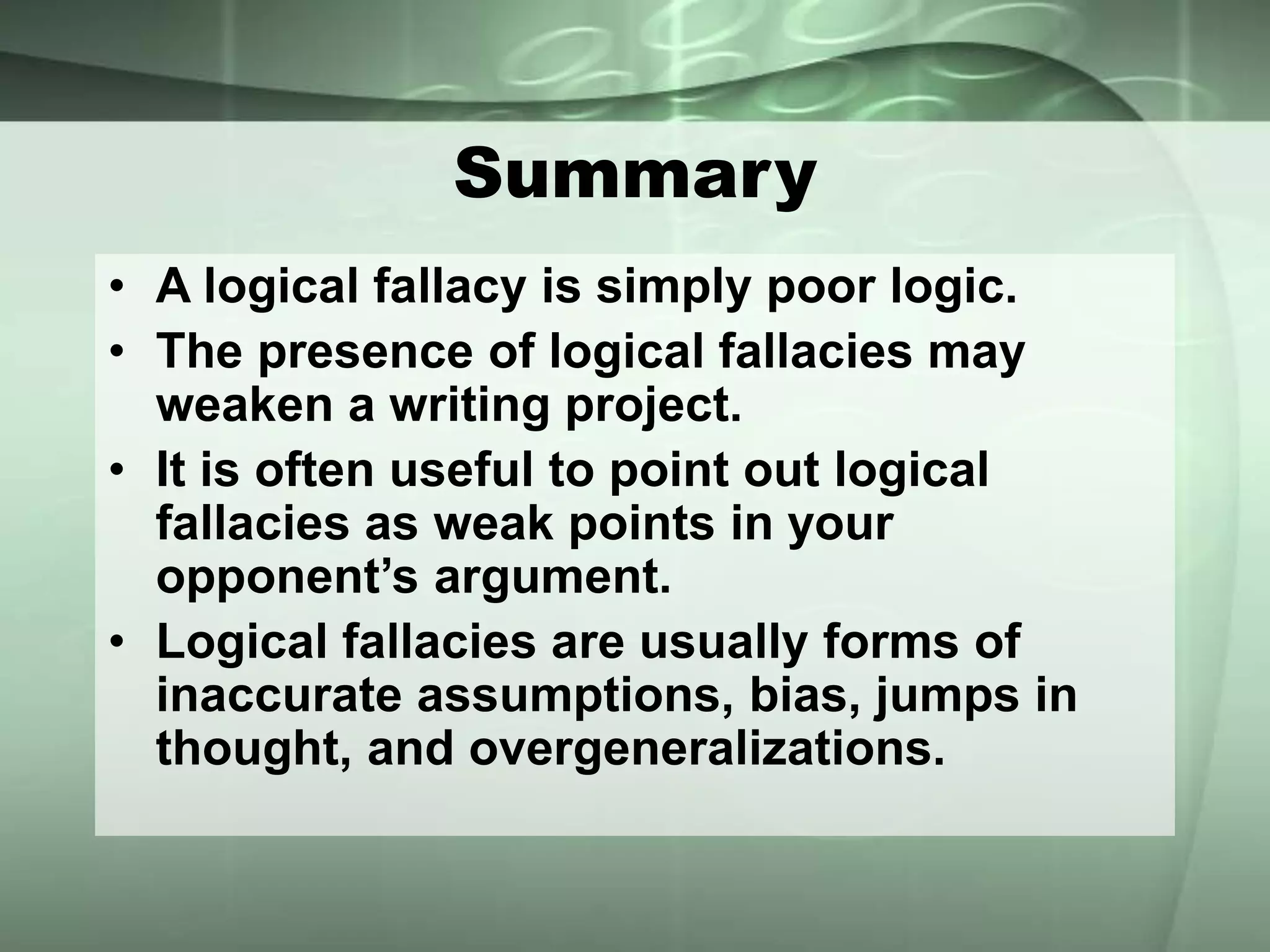 logical fallacies ppt.pptx | Education