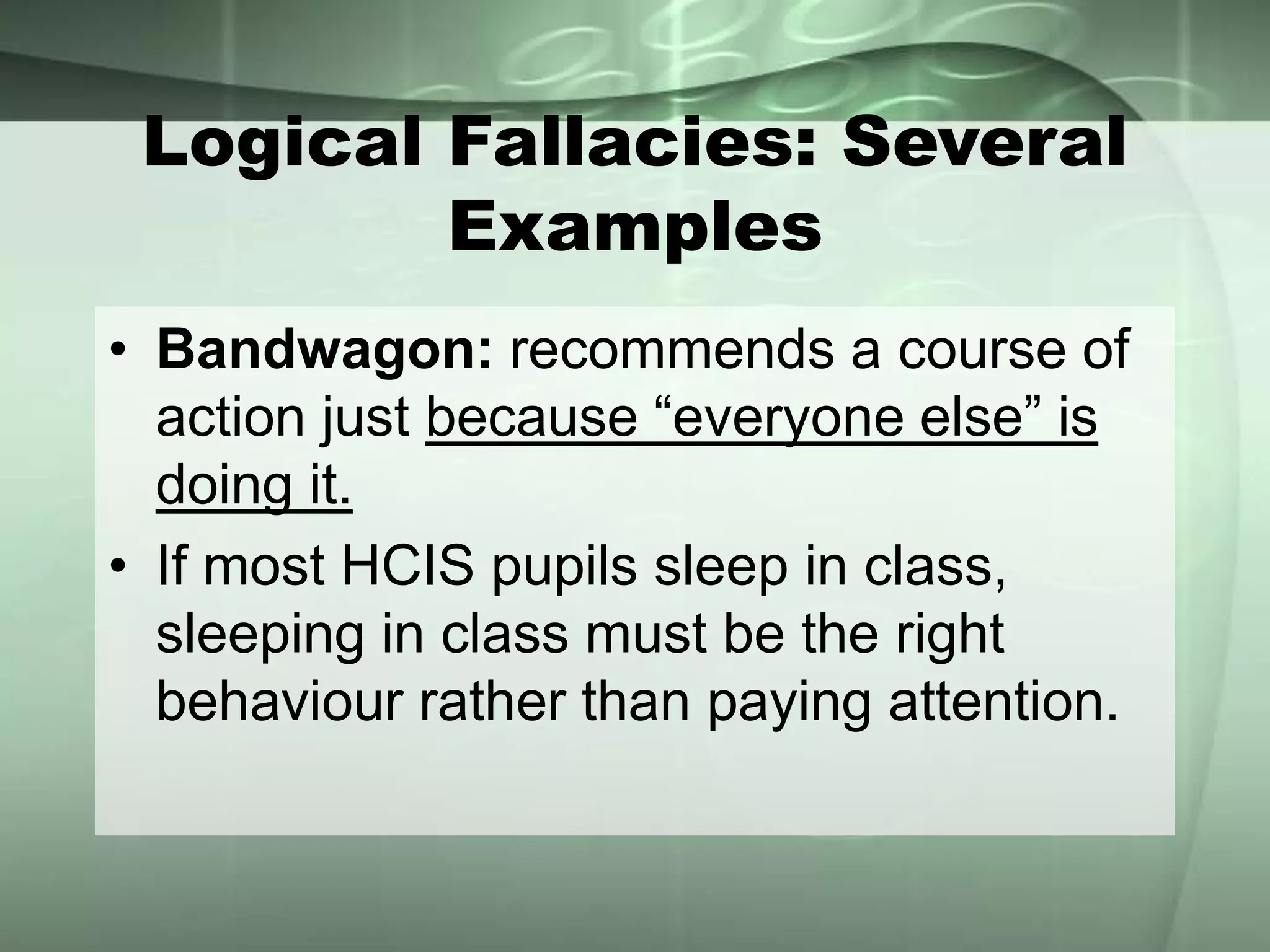 logical fallacies ppt.pptx | Education