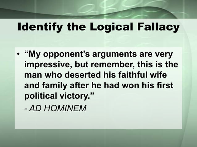 logical fallacies ppt.pptx | Education