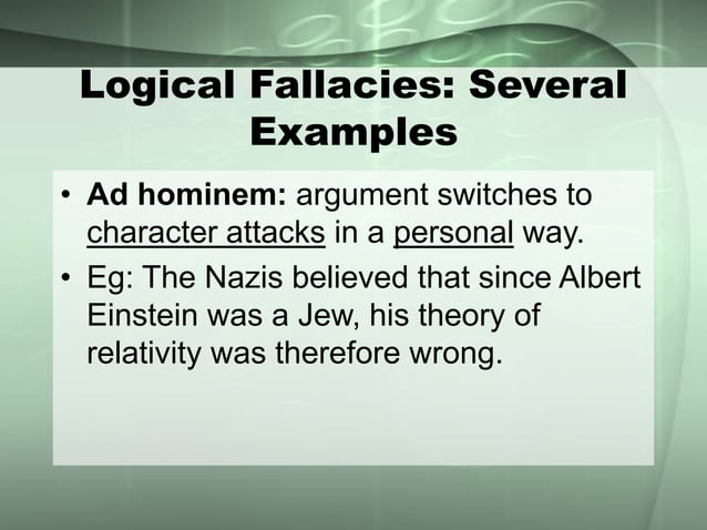 logical fallacies ppt.pptx | Education