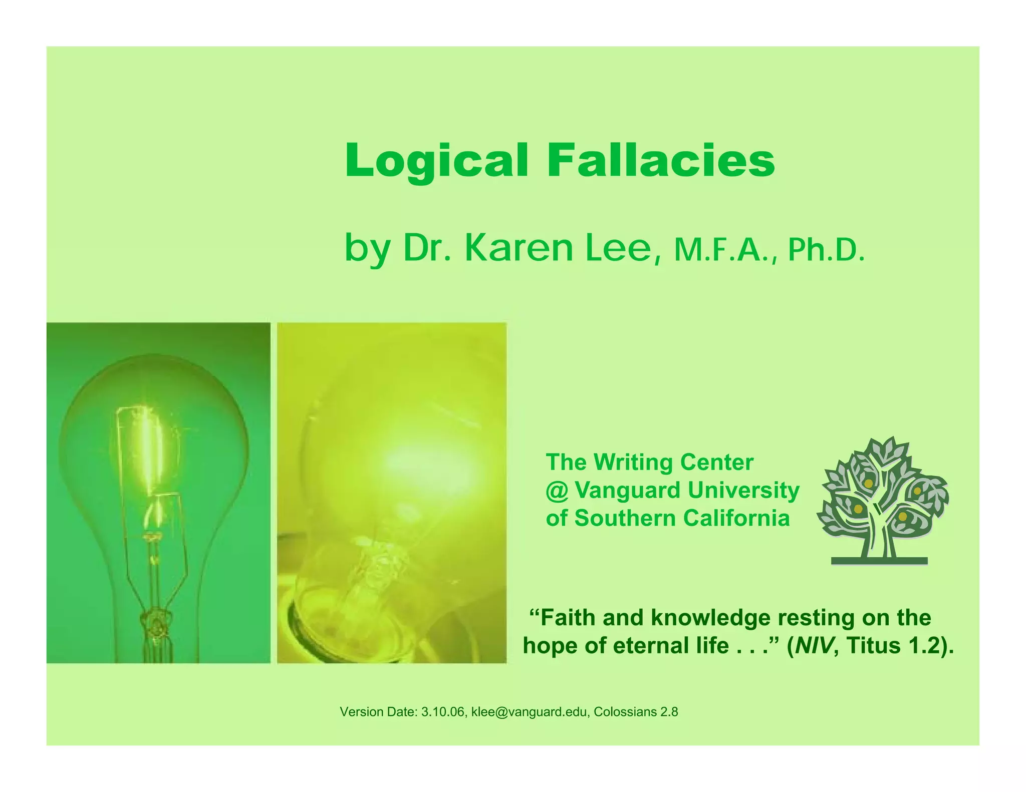 Logical fallacies ppt[1] | PDF