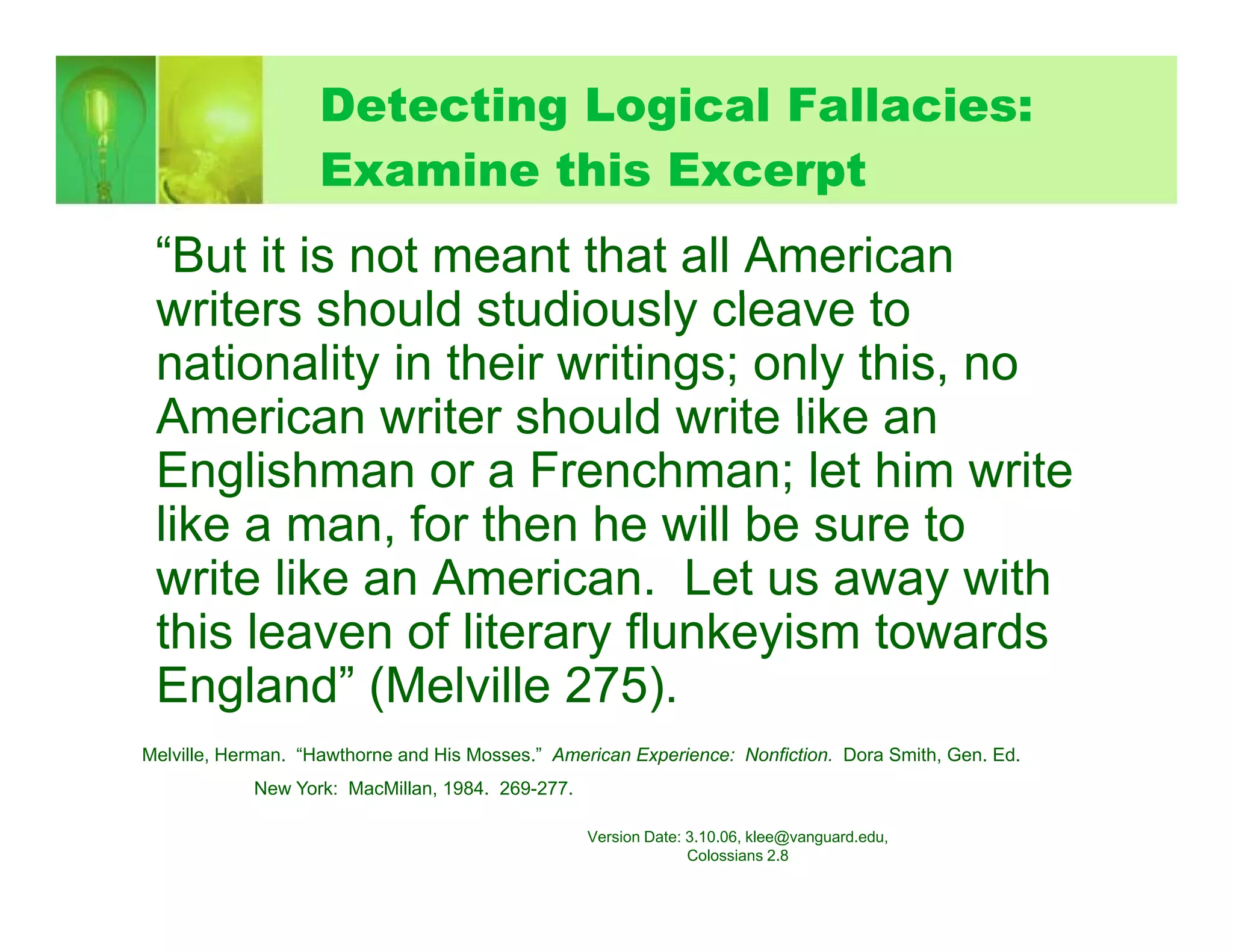 Logical fallacies ppt[1] | PDF