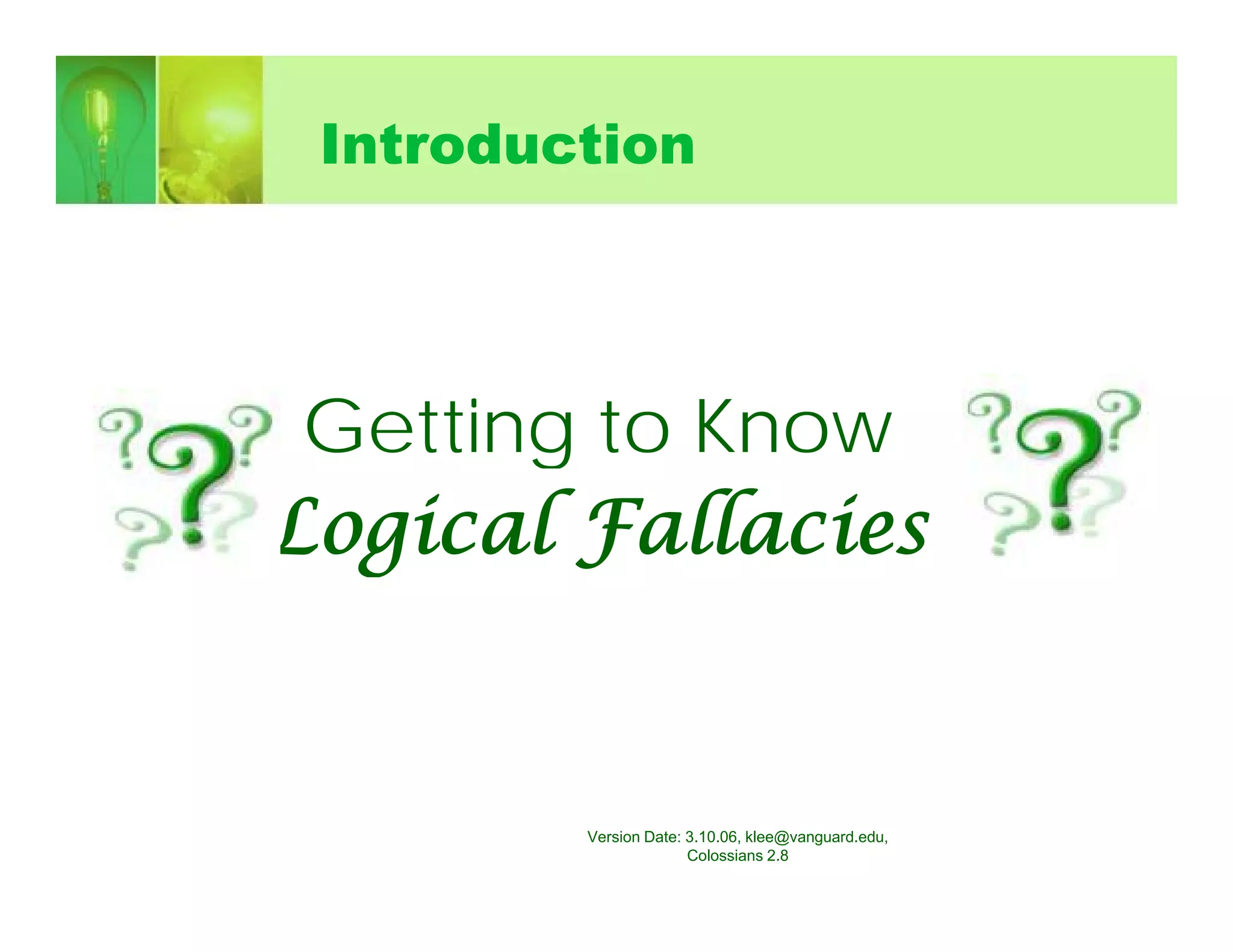 Logical fallacies ppt[1] | PDF