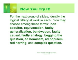 Logical fallacies ppt[1] | PDF