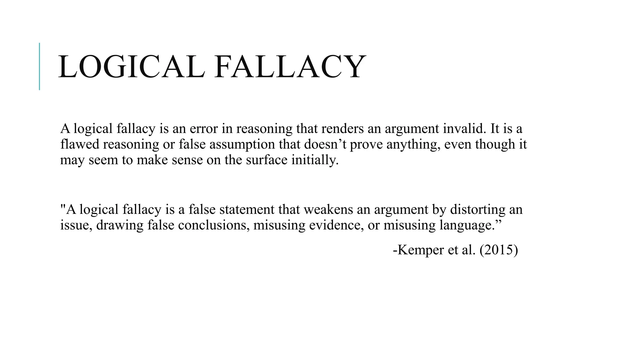 Logical fallacy | PPT