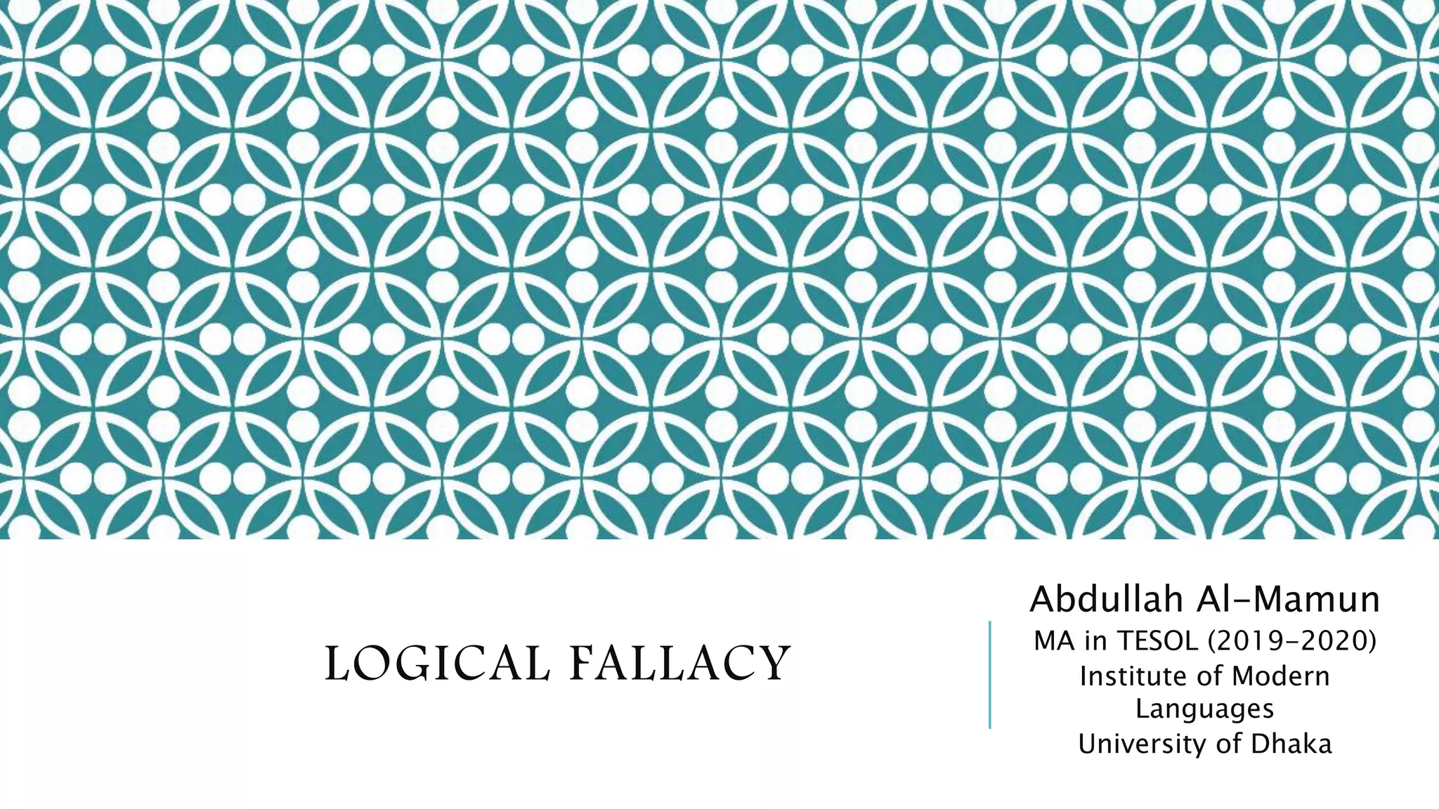 Logical fallacy | PPT
