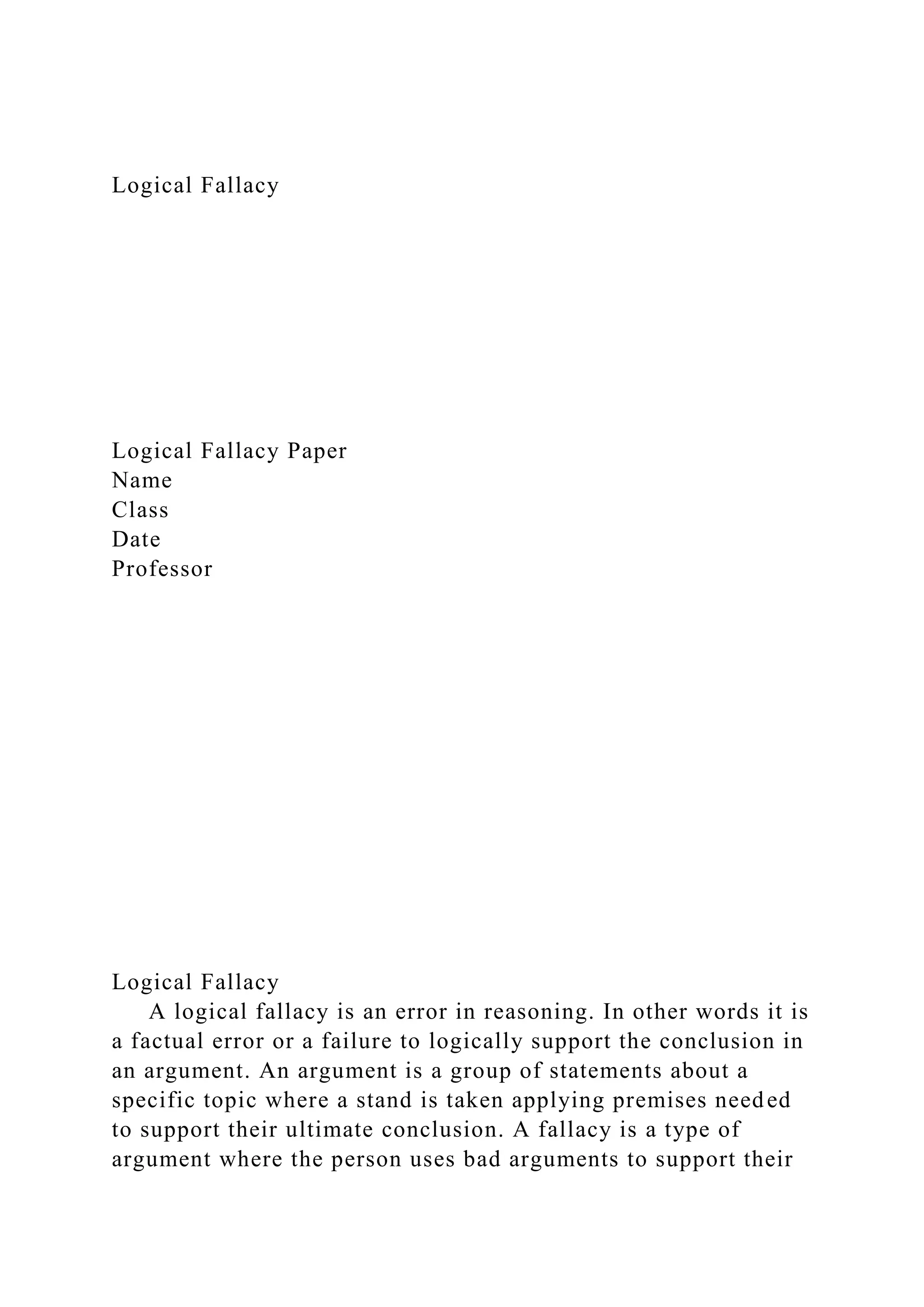 Logical Fallacy Logical Fallacy PaperName.docx
