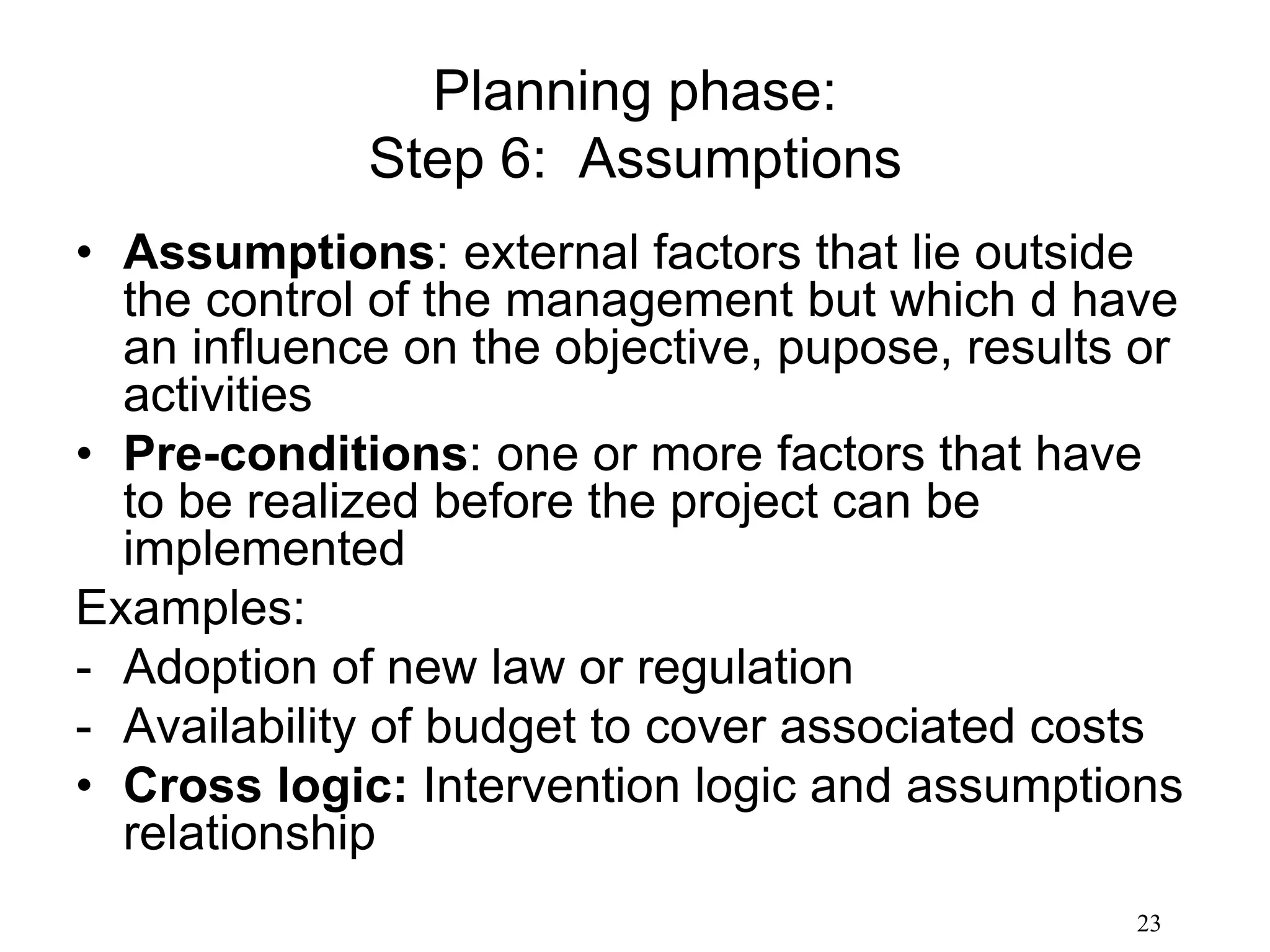 lecture about project management: Logical Framework.ppt