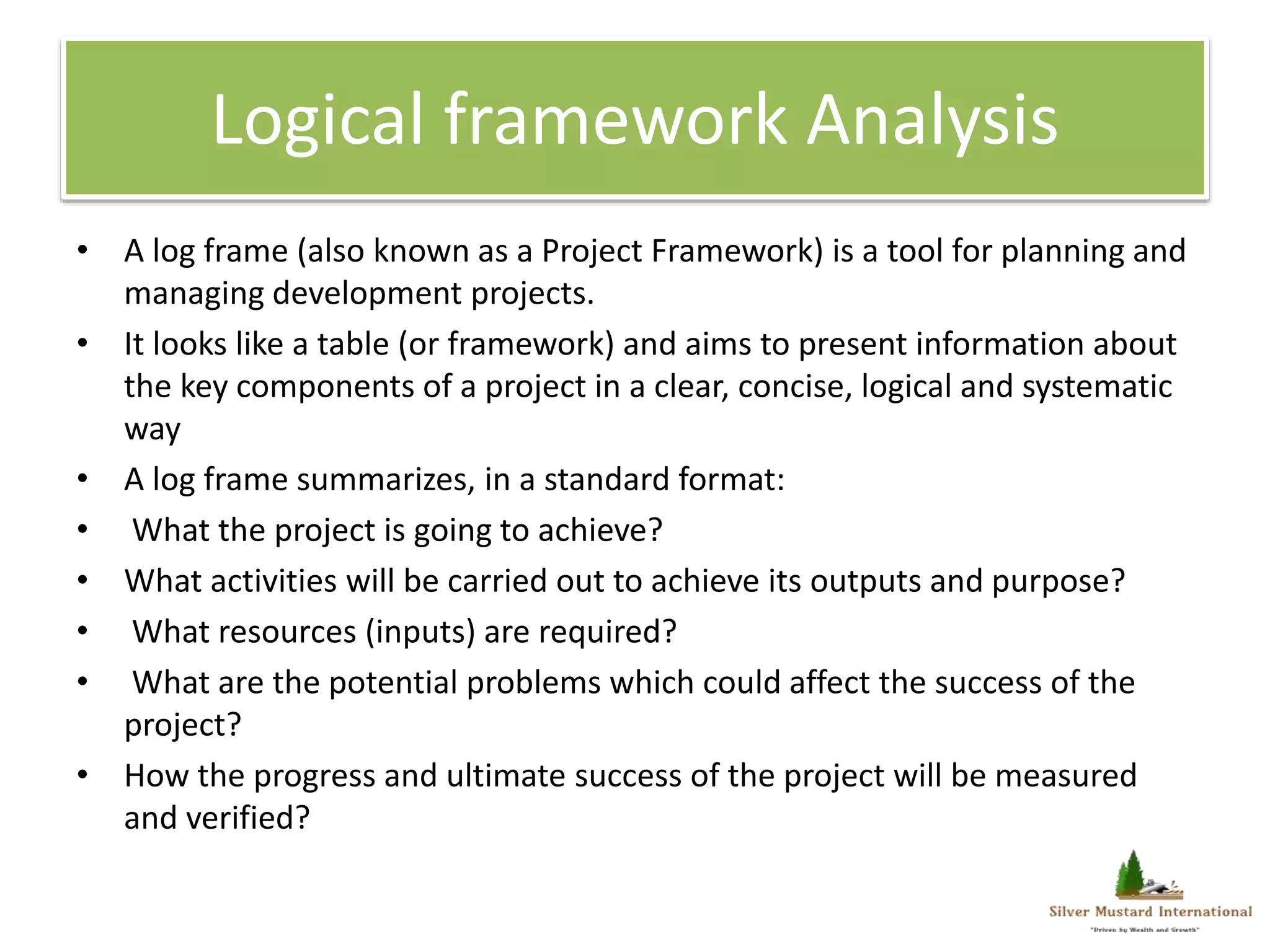 Logical Framework Analysis Pptx Technology And Computing 6037