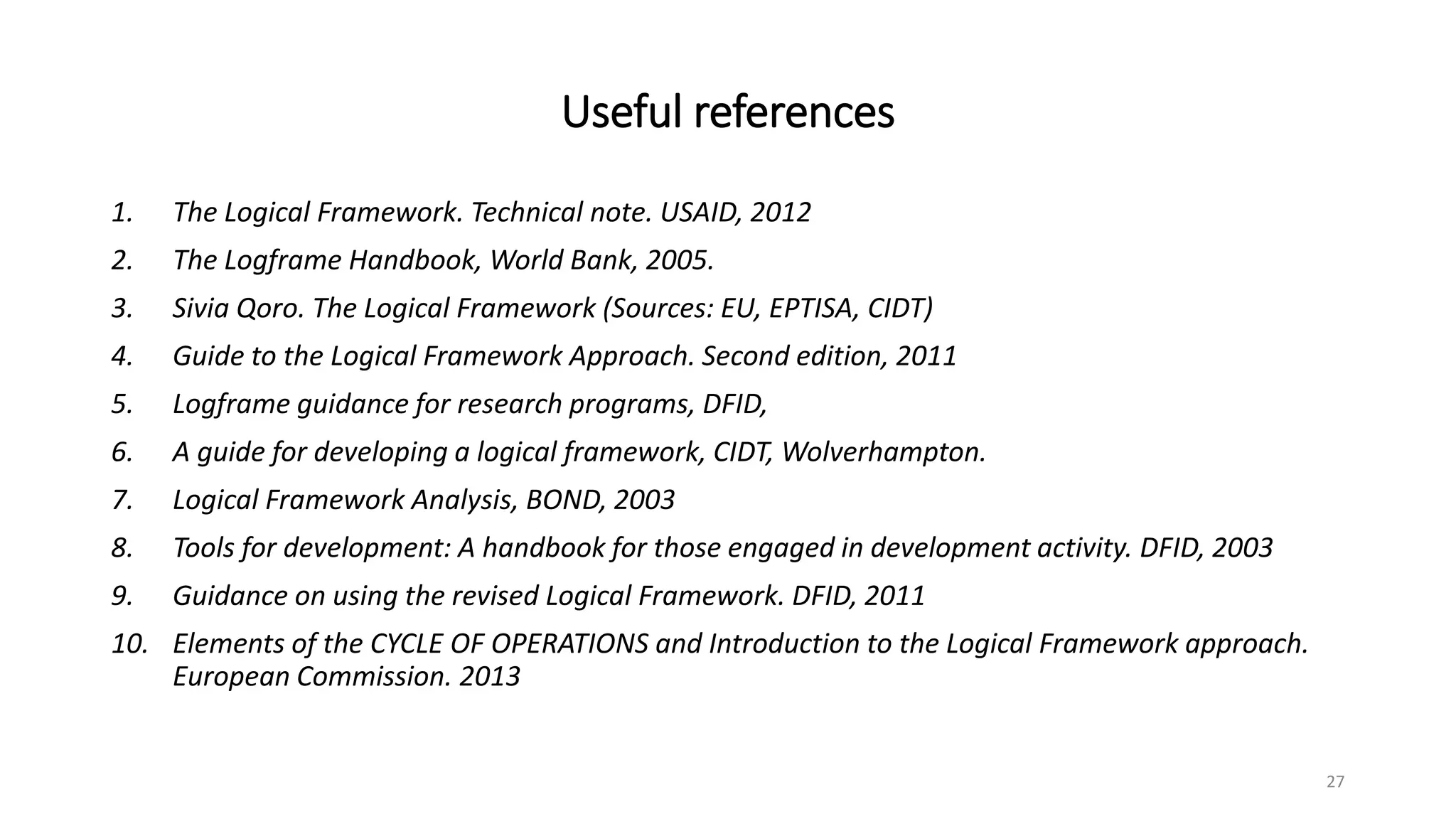 Logical framework analysis | PDF | Civil Engineering Industry | Industries