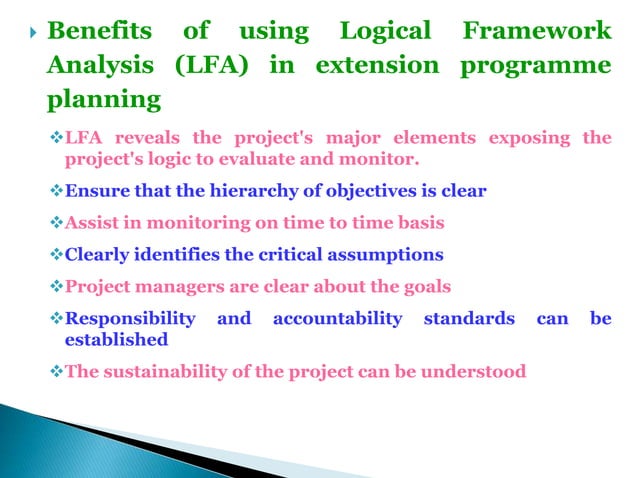 Logical Framework Analysis.pptx | Technology & Computing