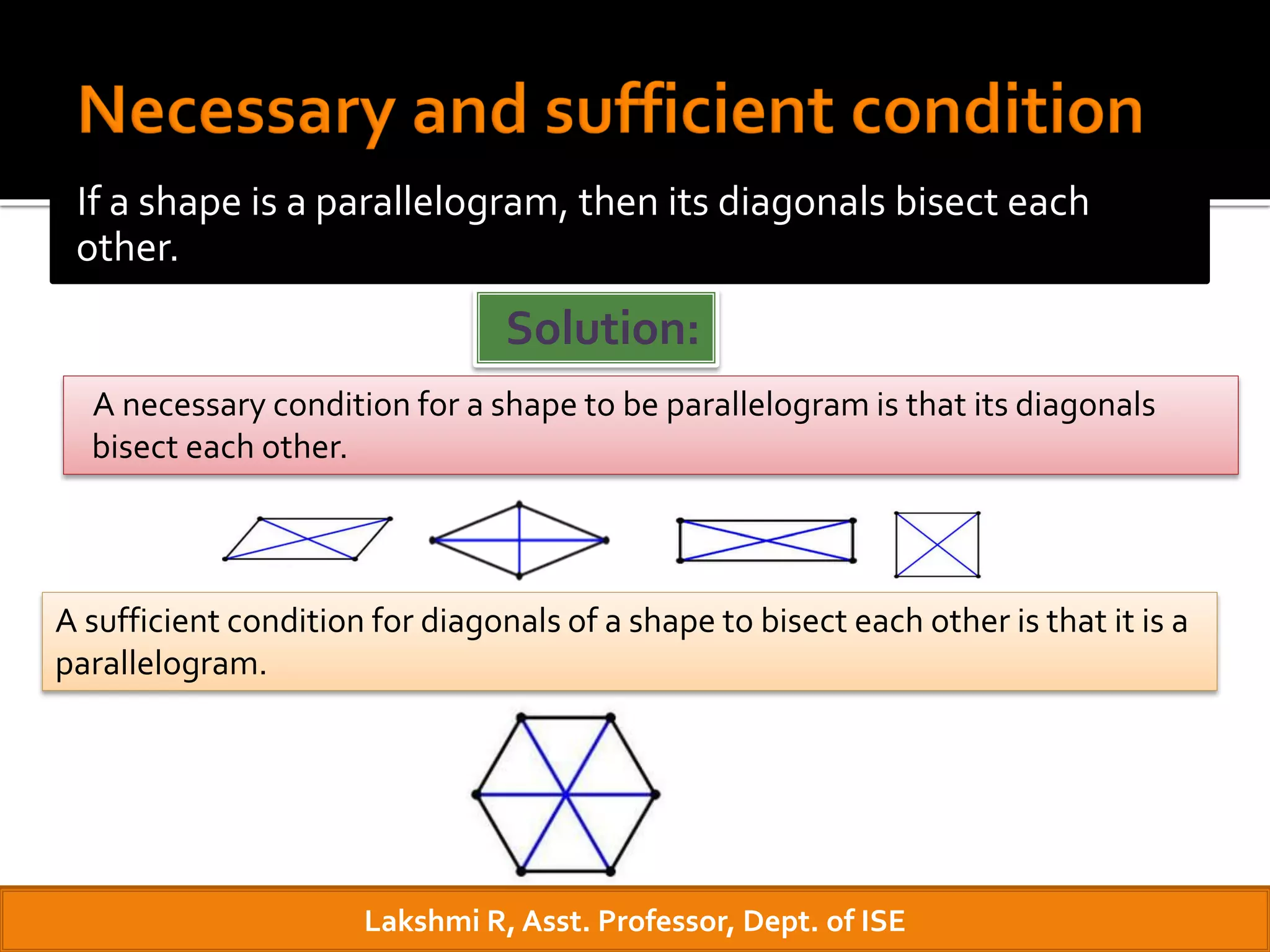 Logical implication - Necessary and Sufficient conditions | PDF