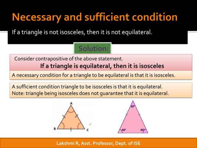Logical implication - Necessary and Sufficient conditions | PDF | Chemistry | Science