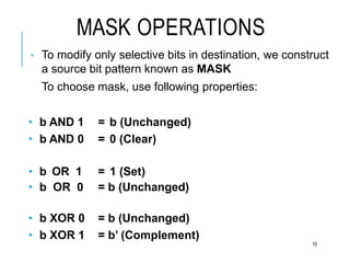 Logical instructions (and, or, xor, not, test) | PPTX
