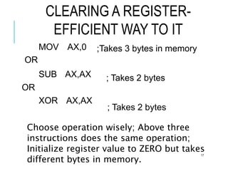 Logical instructions (and, or, xor, not, test) | PPTX