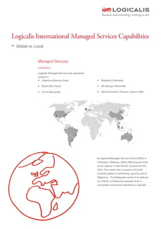 Logicalis International Managed Services Capabilities | PDF