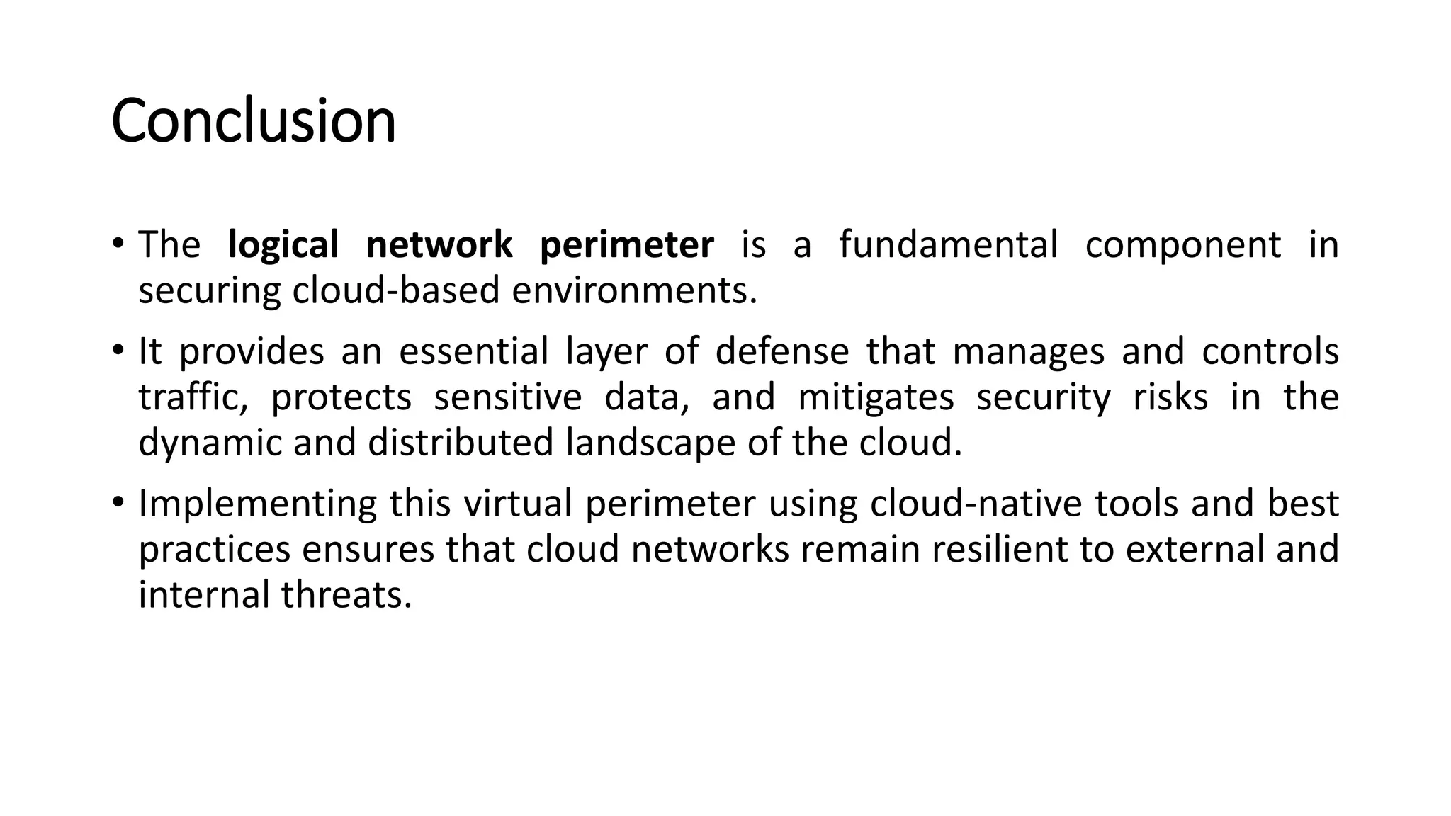 Logical Network Perimeter in Cloud Computing | PDF