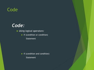 Logical Operators | PPTX