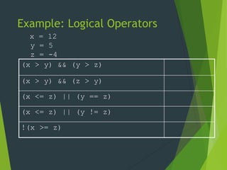 Logical Operators | PPT