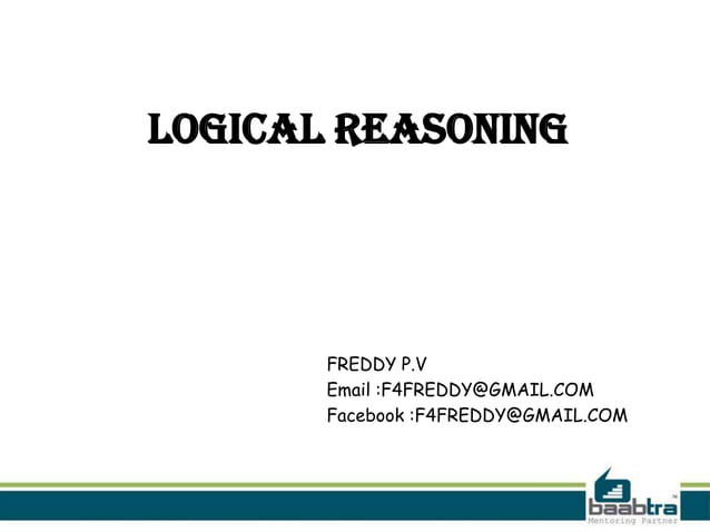 Logical reasoning | PPTX
