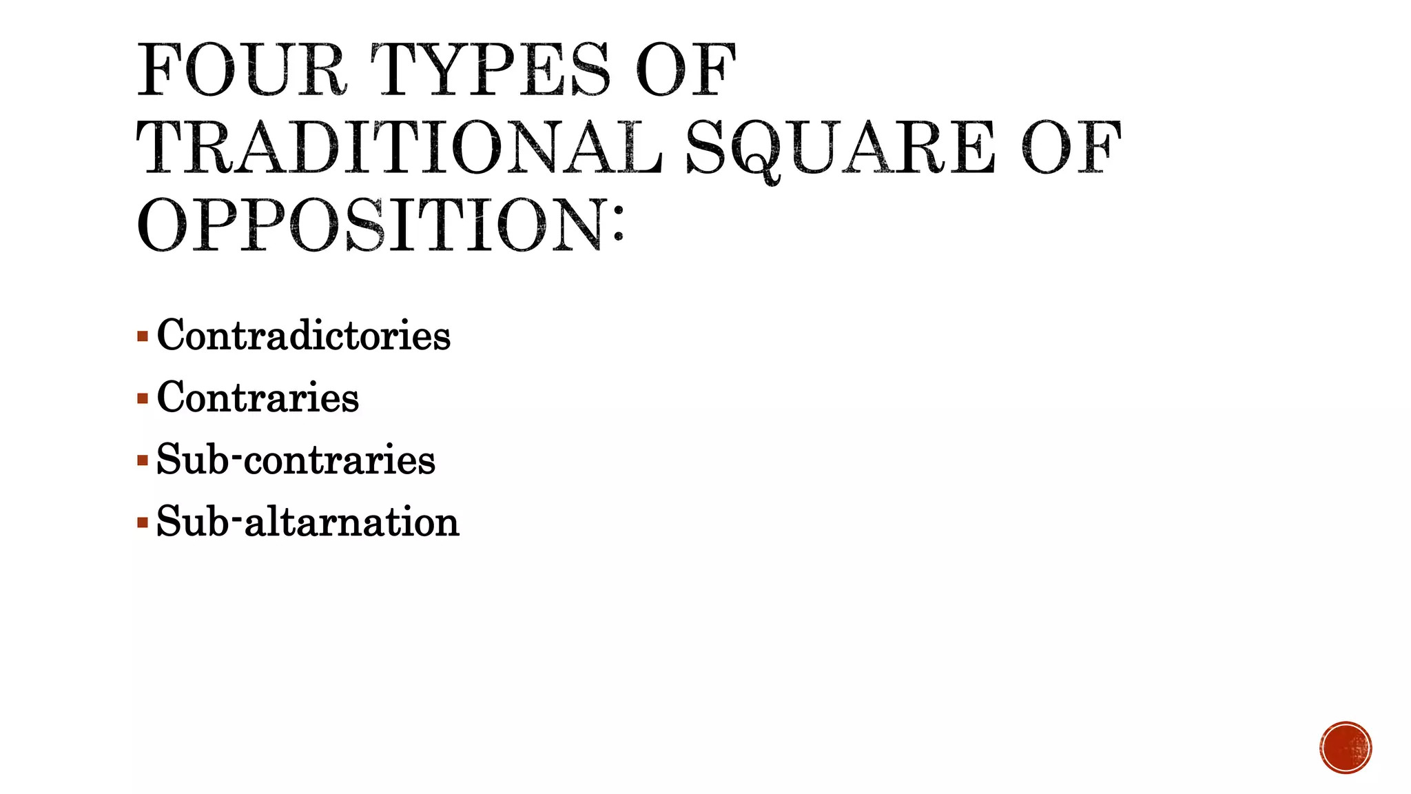 The Traditional Square of Opposition | PPTX