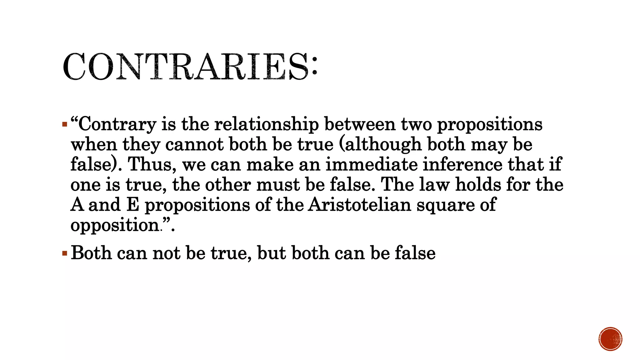 The Traditional Square of Opposition | PPTX