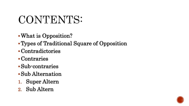 The Traditional Square of Opposition | PPT