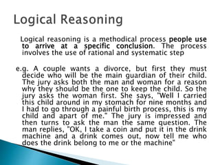 Logical Reasoning for NET SET Exam | PPTX