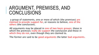 Logical Reasoning Basic concepts of Critical thinking | PPTX