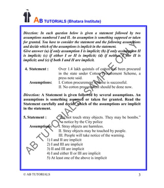 Logical reasoning module for clat 2014 | PDF
